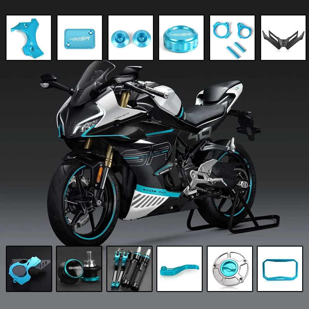 For CFMOTO 450SR 450 SR 2022 2023 24 Motorcycle Accessories Front Rear Brake Fluid Reservoir ...