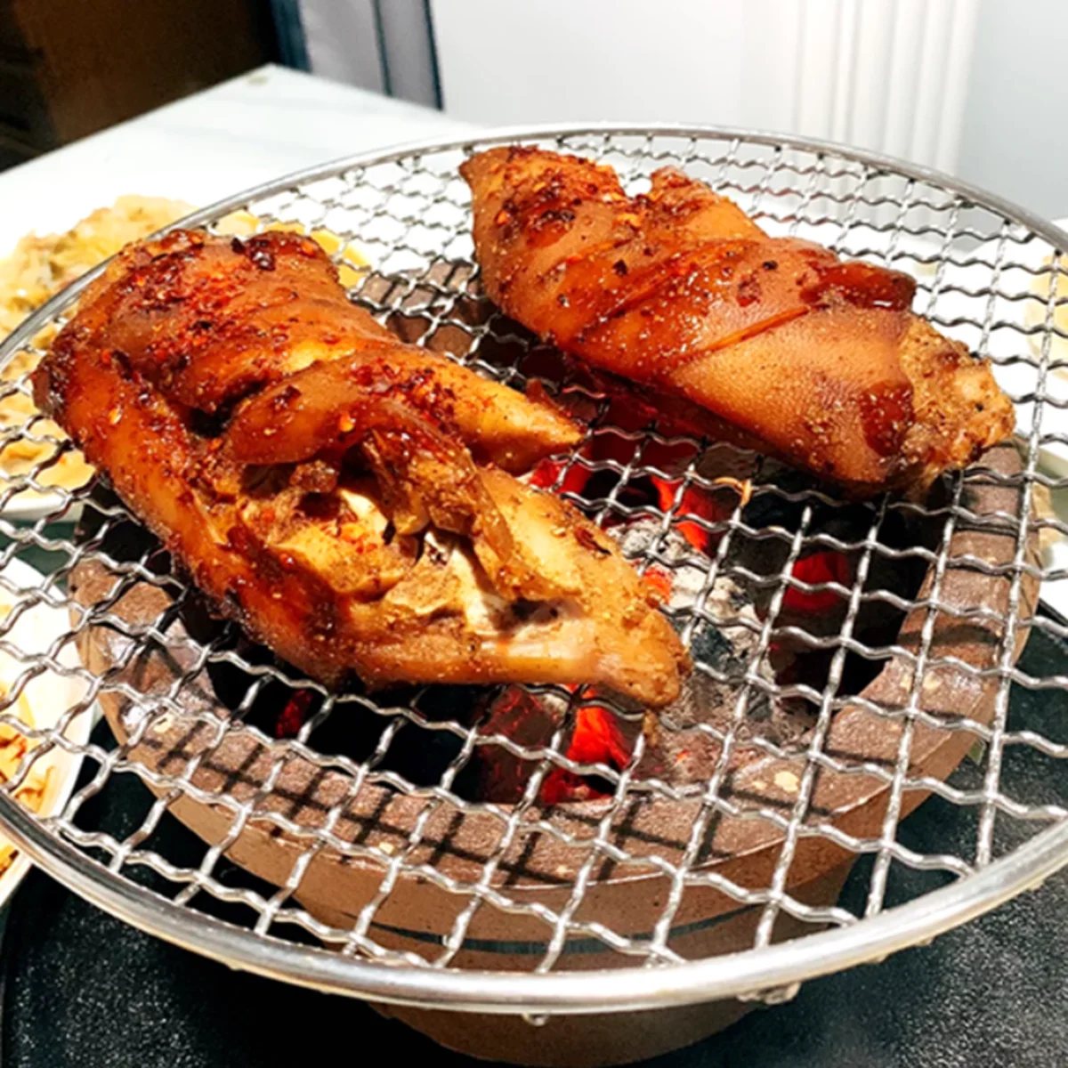 Large Size Round 304 Stainless Steel BBQ Grills Mesh Korean Barbecue ...