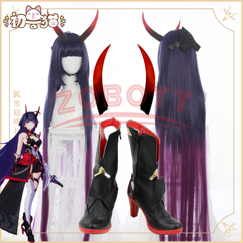 Cosplay-Anime-Raiden-Mei-Herrscher-Of-Thunder-Kostum-Cosplay-Sepatu-Bot ...