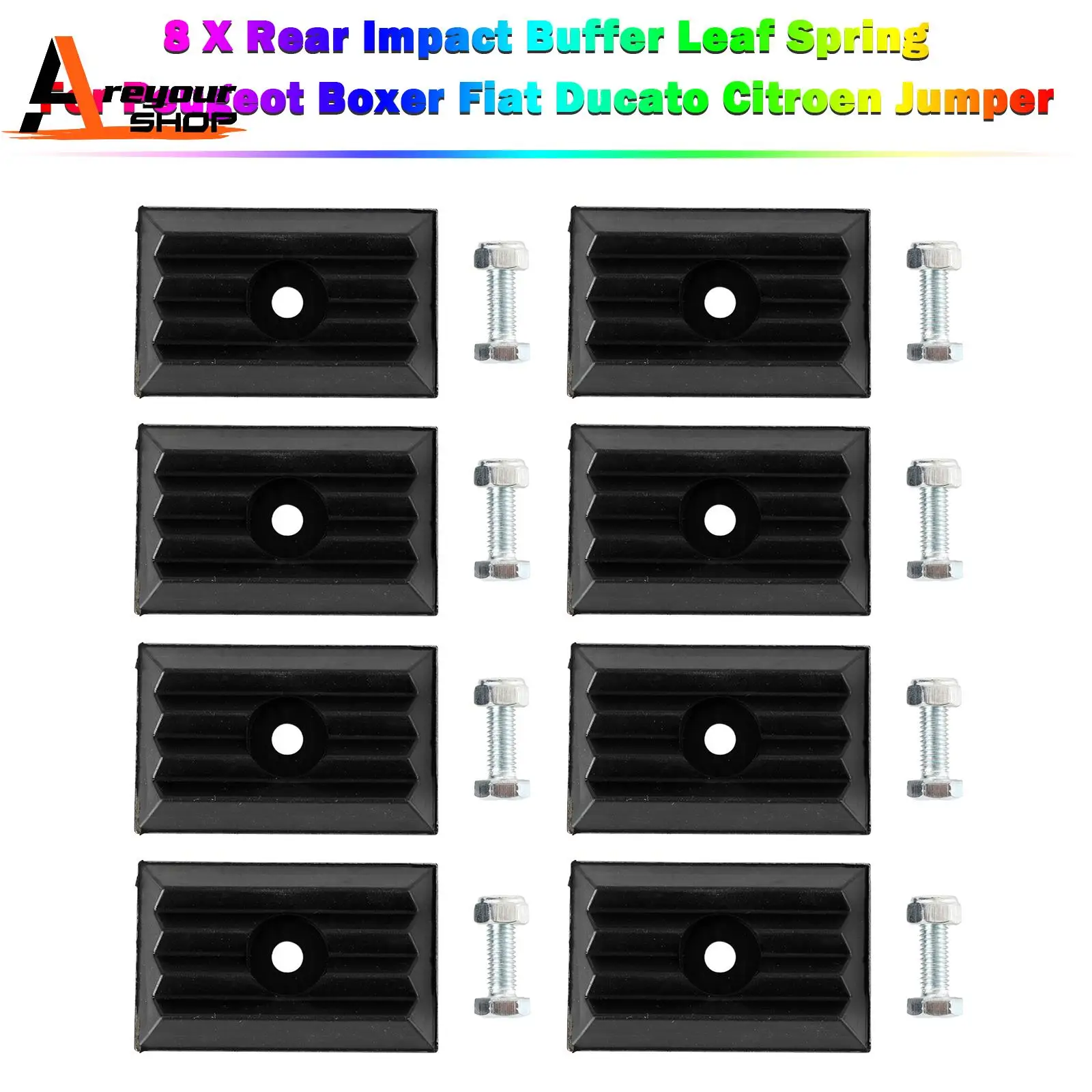 8 X Rear Impact Buffer Leaf Spring For Peugeot Boxer Fiat Ducato ...
