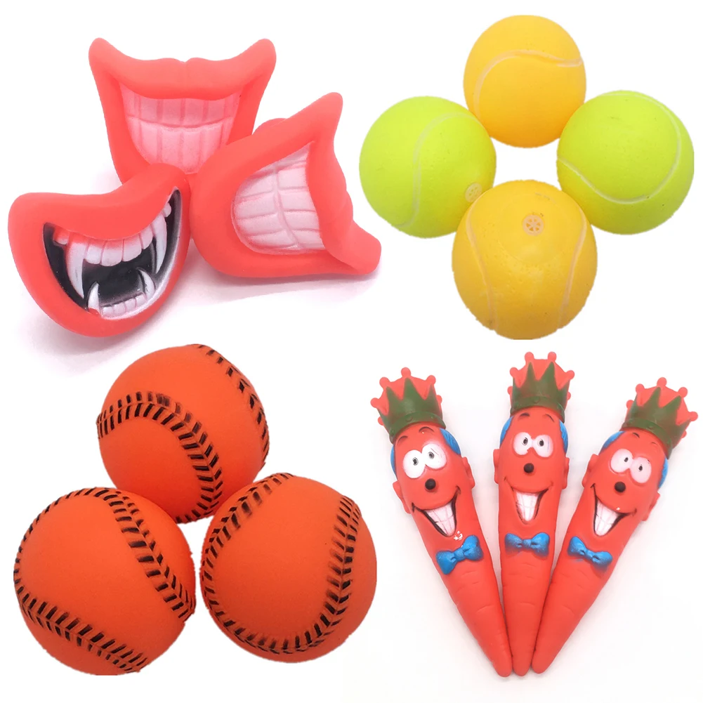 Dog Toys Rubber Balls Toy Pet Fun Spikey Ball Biting Chewing Dogs Toys ...