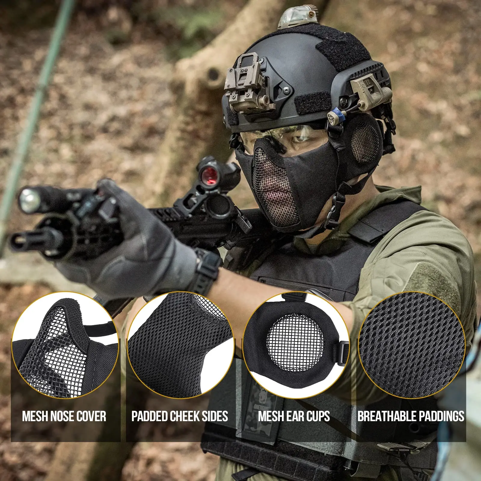 Airsoft Mesh Mask