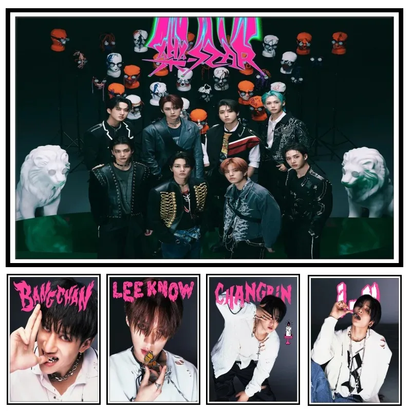 New-Kpop-Wandering-Children-Poster-Album-ROCK-STAR-Poster-Canvas ...