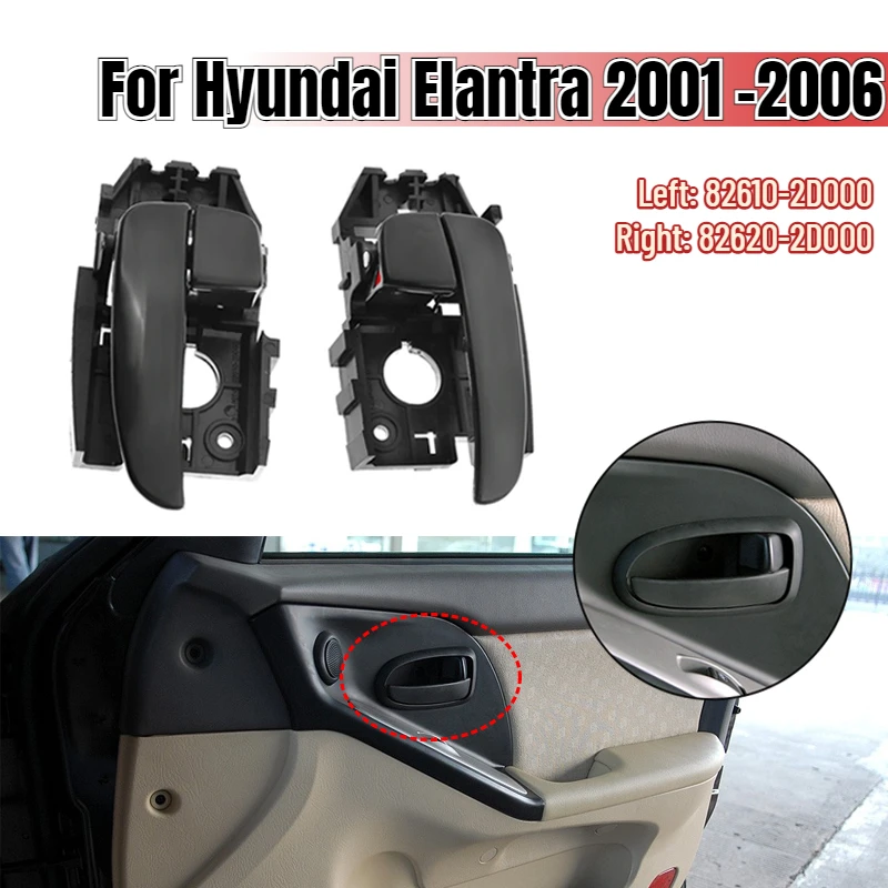 Front after Left Right Car Interior Door Handle Black ABS Handles For ...