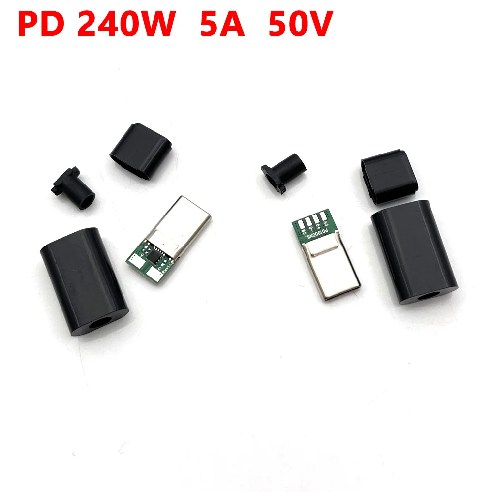 TYPE-C-Male-Plug-PD-240W-5A-50V-Fast-Charging-16P-Connector-USB-With ...