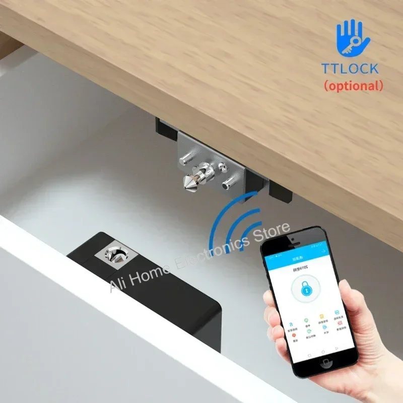 Smart Wood Door Lock Keyless Invisible Electronic Lock IC Card TTlock ...