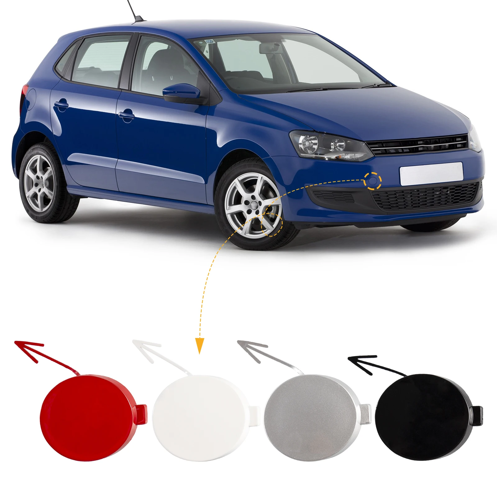 Tapa de gancho de remolque de parachoques delantero, cubierta de ojo de ...