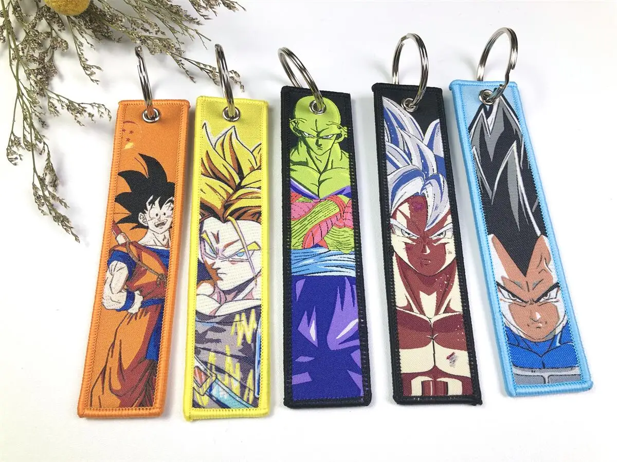 Anime-Goku-Embroidered-Keys-Jet-Tag-Keychains-for-Women-Keyring ...