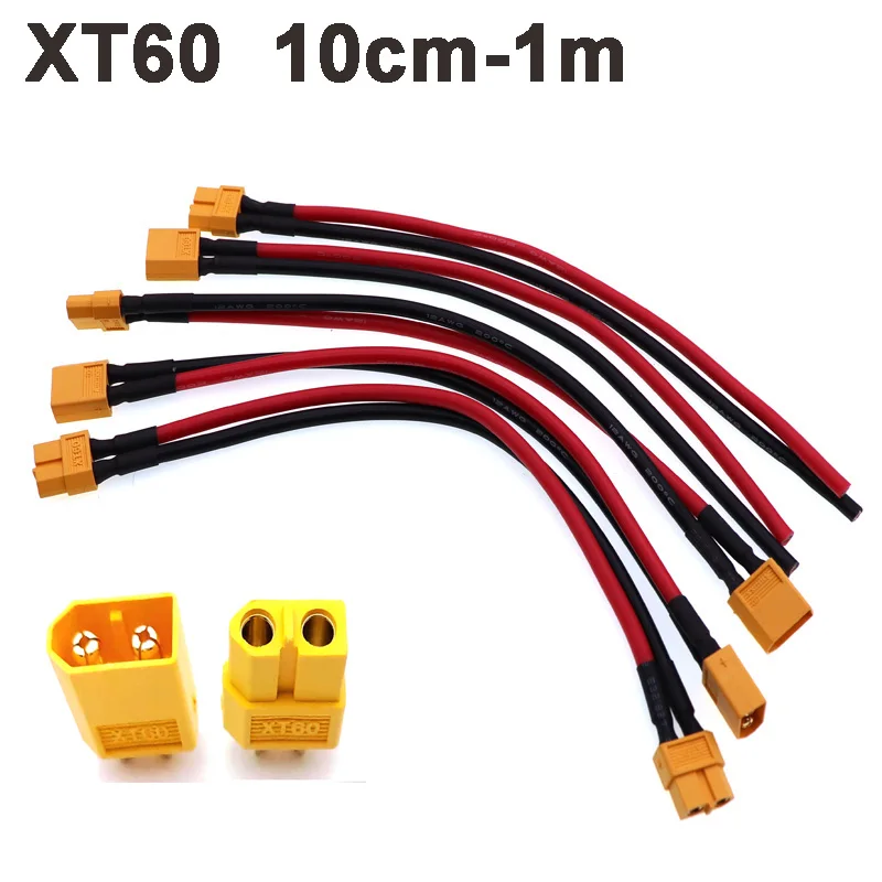 Connecteur de câble mâle femelle,10cm-1m,compte 60 H,fil en silicone ...