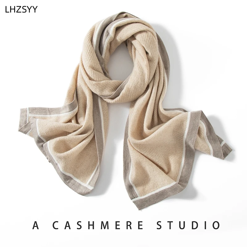 LHZSYY-100-Pure-Goat-Cashmere-Scarf-Shawl-Ladies-New-Woven-Soft-Color ...