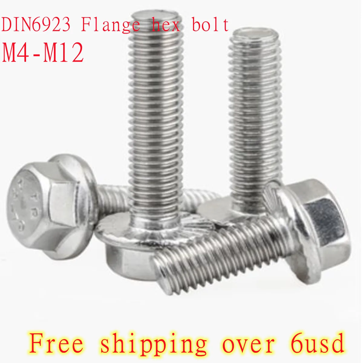 1pc-10pcs-lot-DIN6921-M4-m5-m6-m8-m10-M12-Stainless-Steel-Hex-Flange ...