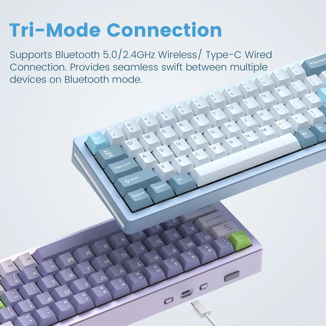71-Keys-68-Aluminum-Tri-Mode-Gasket-Mechanical-Keyboard-Hot-Swappable ...
