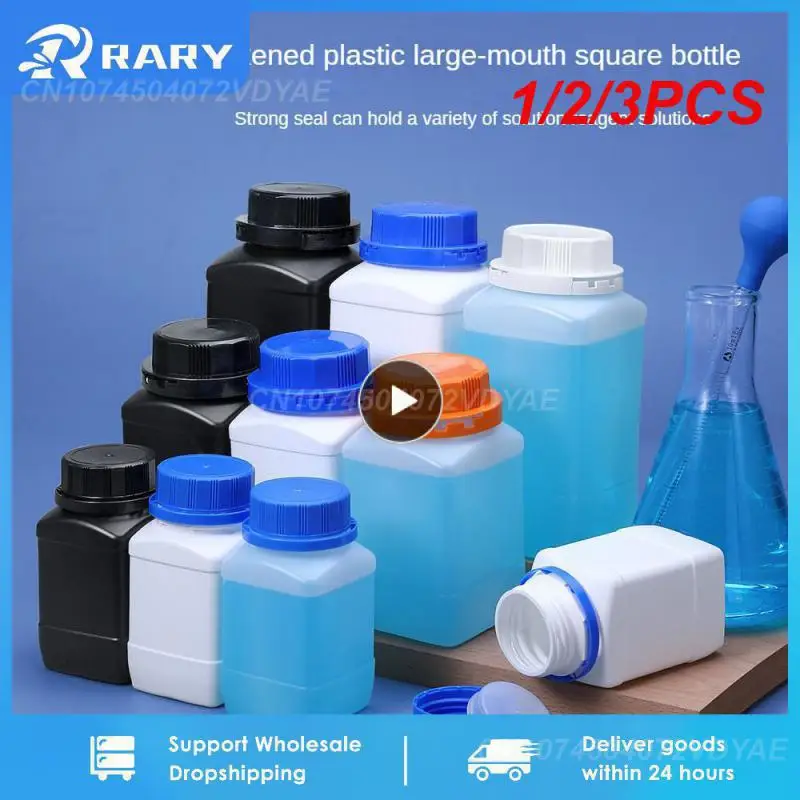 1/2/3PCS Empty Square Plastic Bottles Leakproof Liquid Storage ...