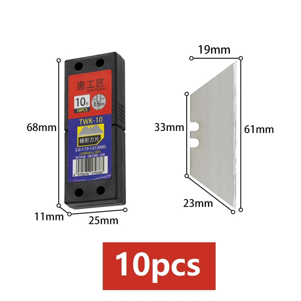 5-10Pcs-Special-Knife-Blades-Steel-Material-Utility-Knife-Trapezoid ...
