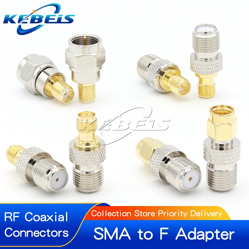 2Pcs-SMA-To-F-Female-Male-Straight-Connector-RPSMA-To-F-Type-Female ...