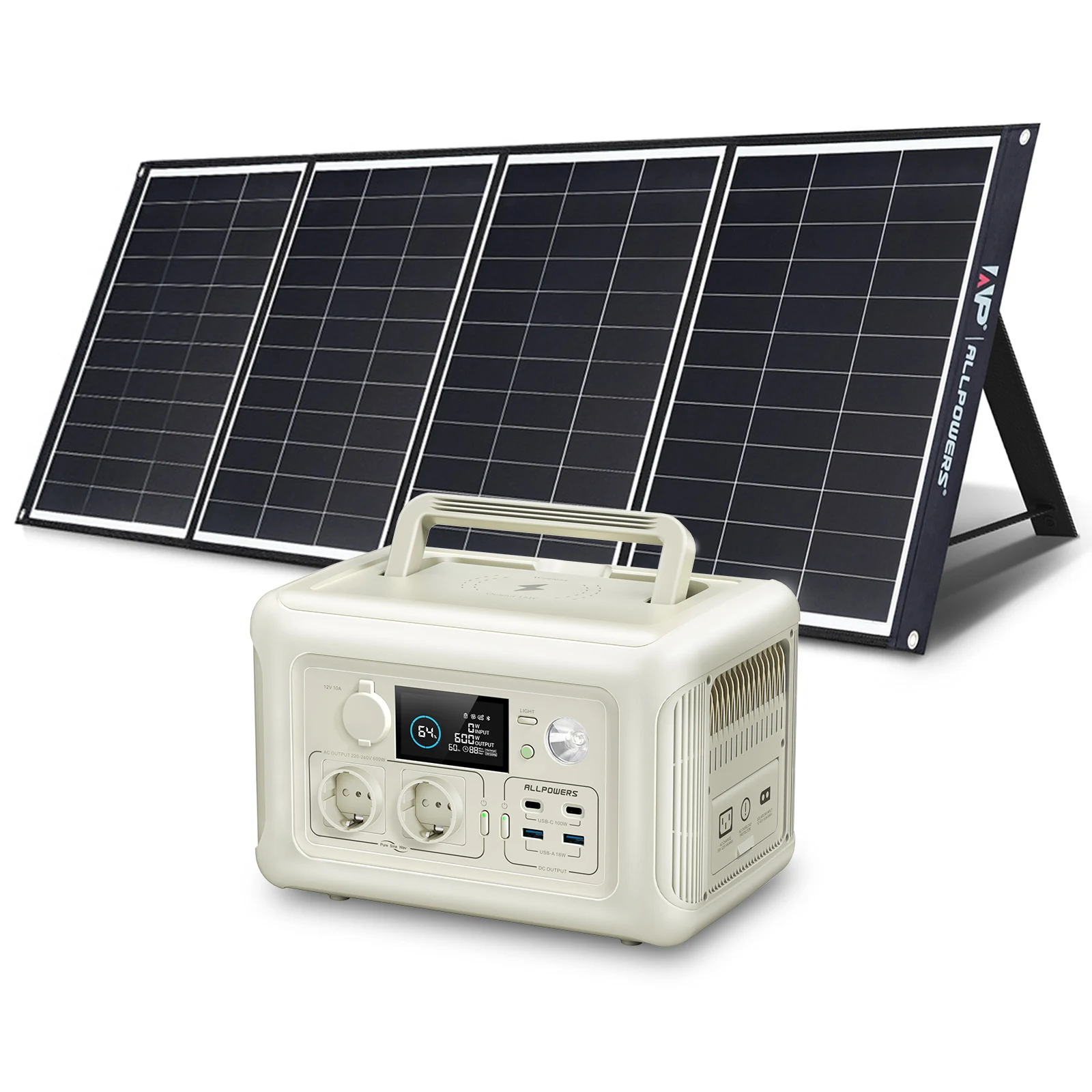 All-powers-tragbares-Kraftwerk-mit-tragbarem-Solar-panel-inklusive ...