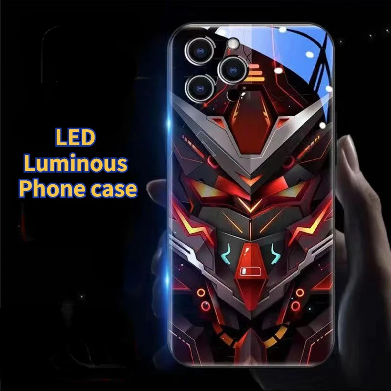 Cool-Armor-Luminous-Glass-LED-Call-Light-Up-Flash-Phone-Case-For ...