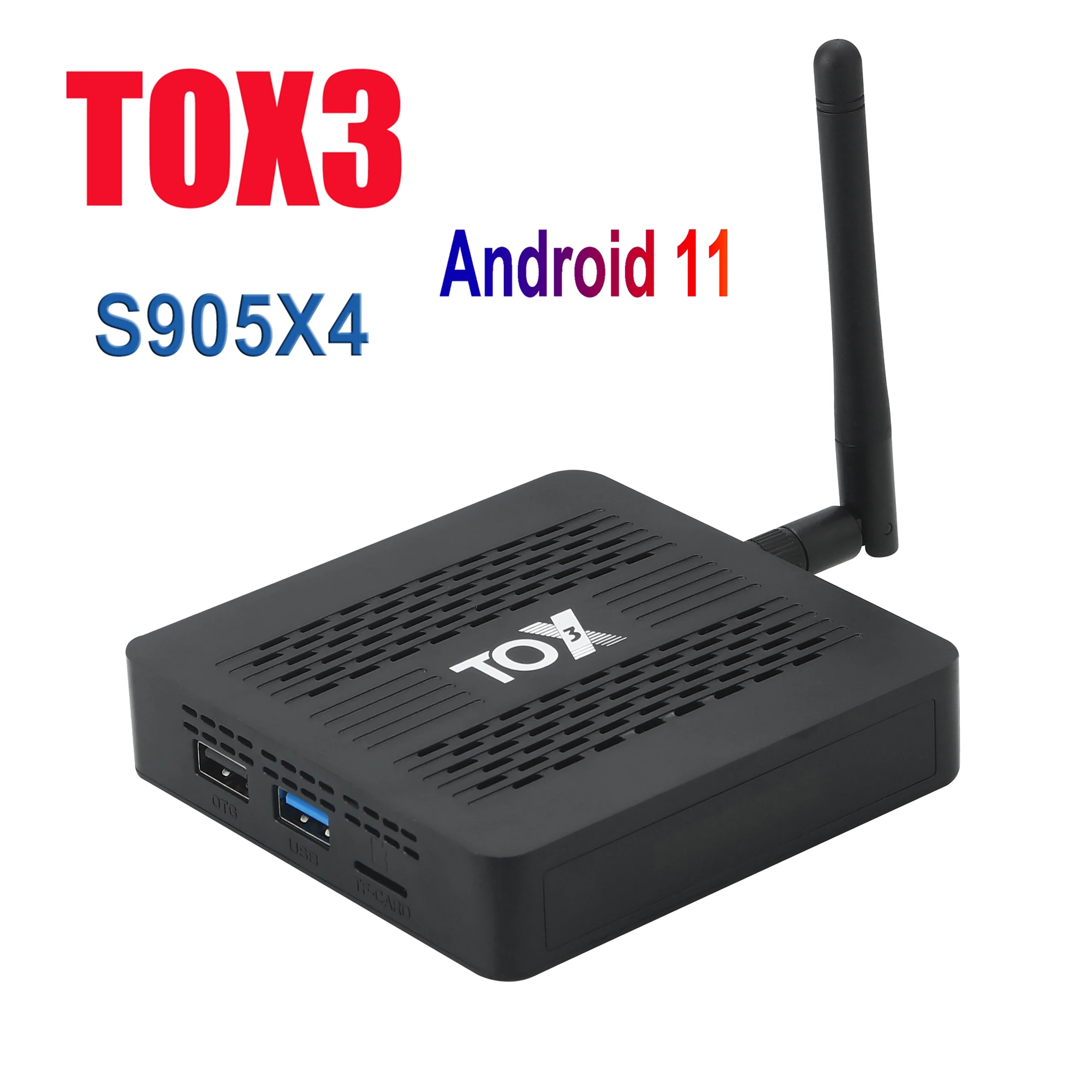 Tox3 4 + 32gb tox3 lite 2 + 16gb caixa de tv android 11 amlogic s905x4 ...