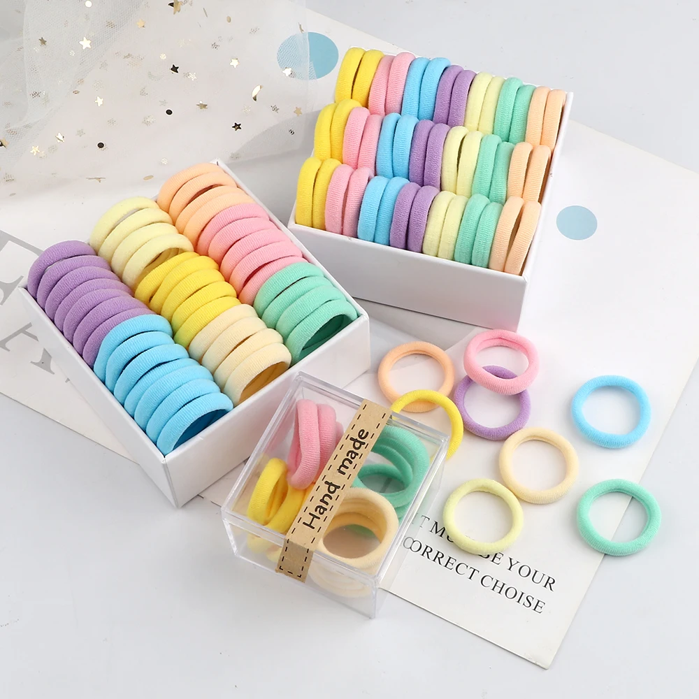 Bandas de goma elásticas para niña, gomas para el pelo de Color ...
