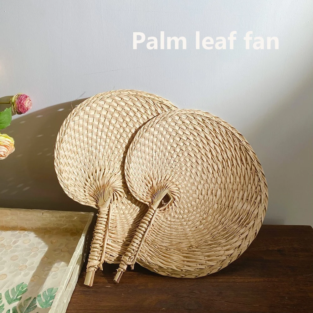 1-10PCS-Hand-Fans-Hand-Made-Fan-Rattan-Decoration-For-Wedding-Natural ...