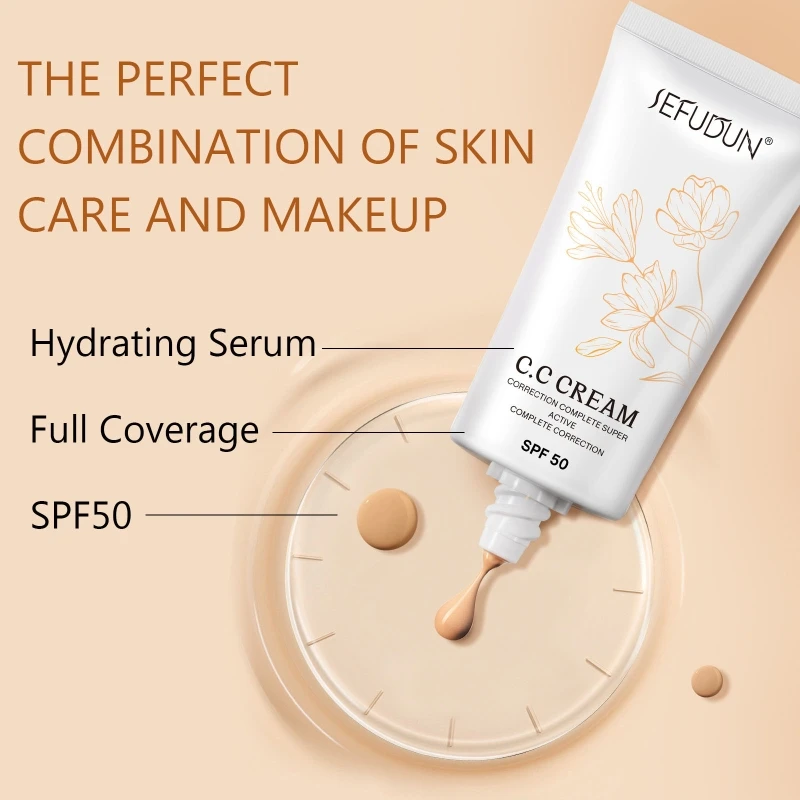 Skin Tone Adjusting Cc Cream Spf 50,color Correcting Self Adjusting For ...