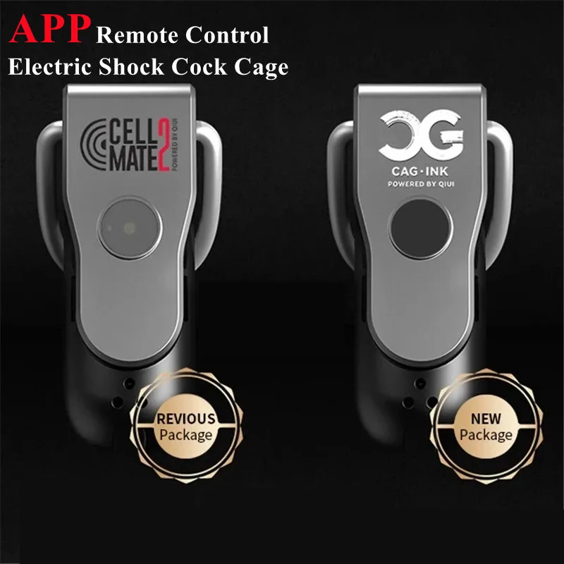 QIUI Cellmate 2 Electric Shock Penis Cage APP Remote Control Cock Cage ...