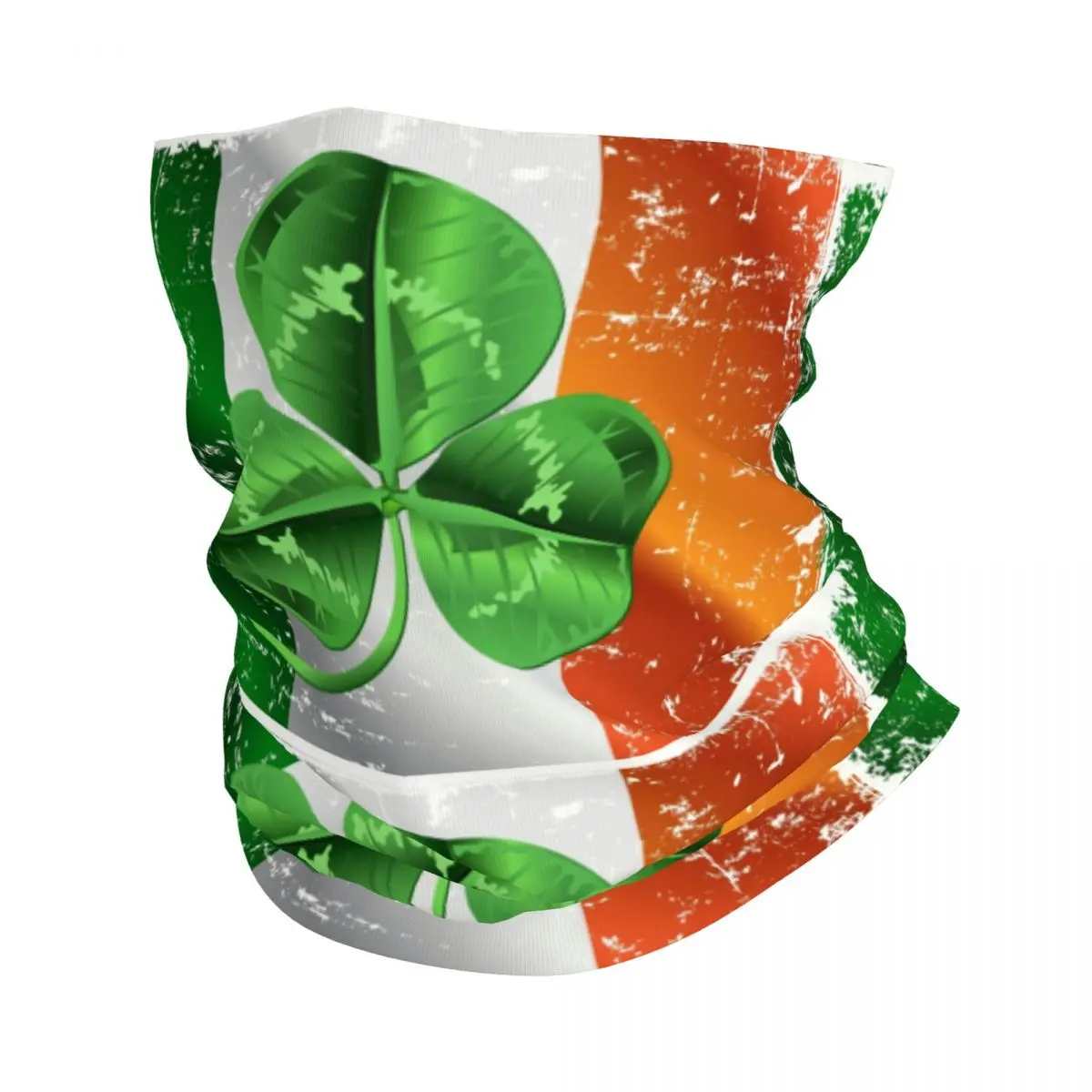 Custom Irish Shamrock Ireland Flag Bandana Neck Gaiter UV Protection ...