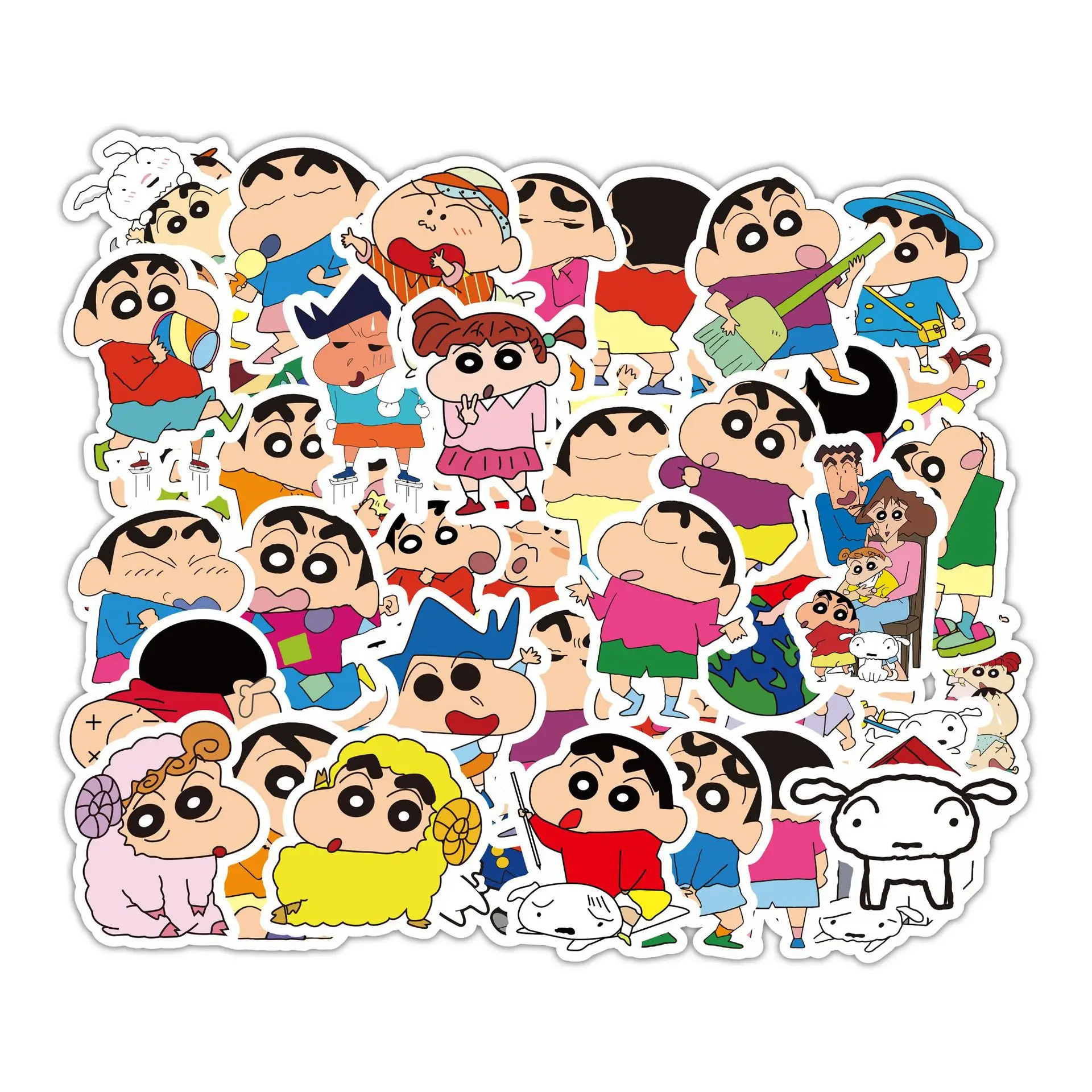50pcs-Crayon-Shin-chan-Sticker-Pack-Waterproof-Phone-Case-Cute-Anime ...