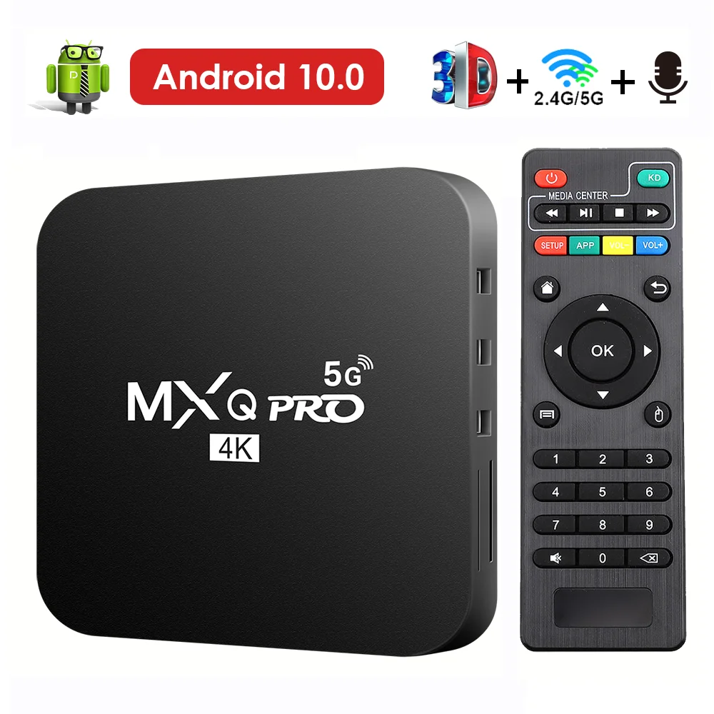 New Smart TV Box MXQ-PRO 4K HD Android 10.0 Smart TV Box 2.4/5G Dual ...