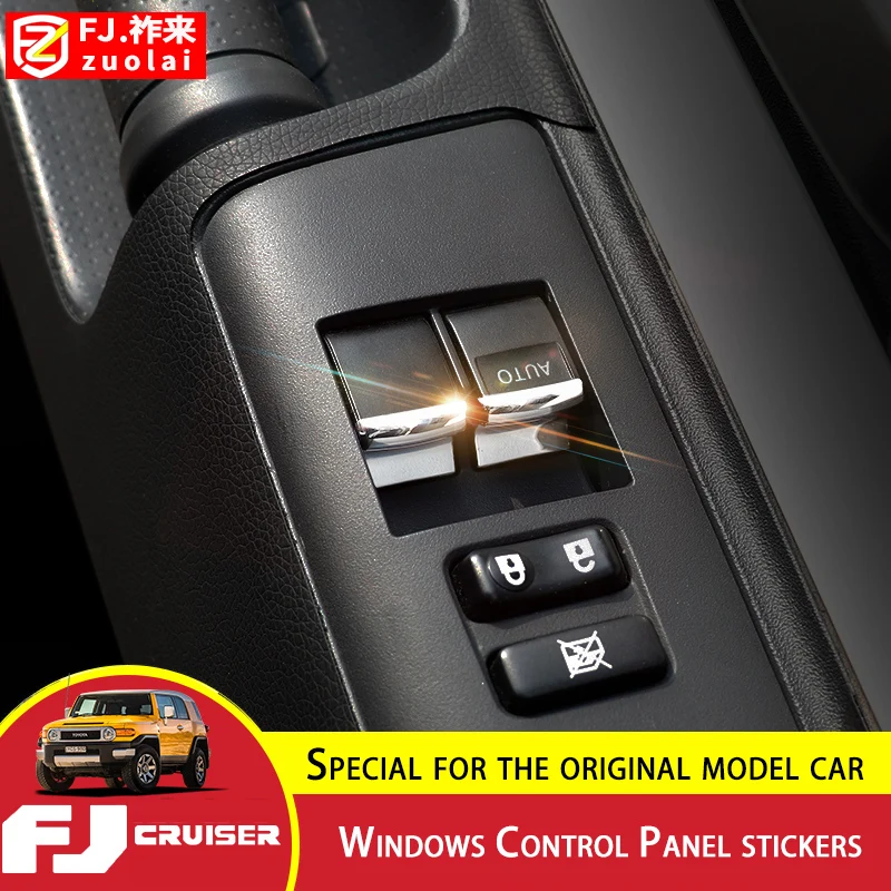 For-Toyota-FJ-Cruiser-Windows-Control-Panel-Stickers-Window-Lift-Switch ...