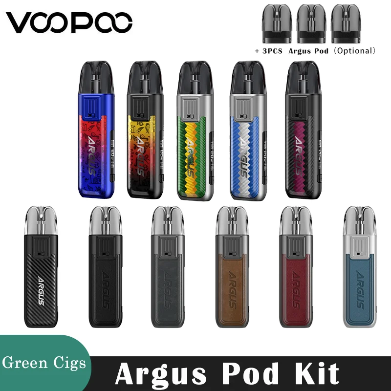 Original VOOPOO Argus Pod Kit 20W Vape 800mAh Battery 2ml Argus Pod ...