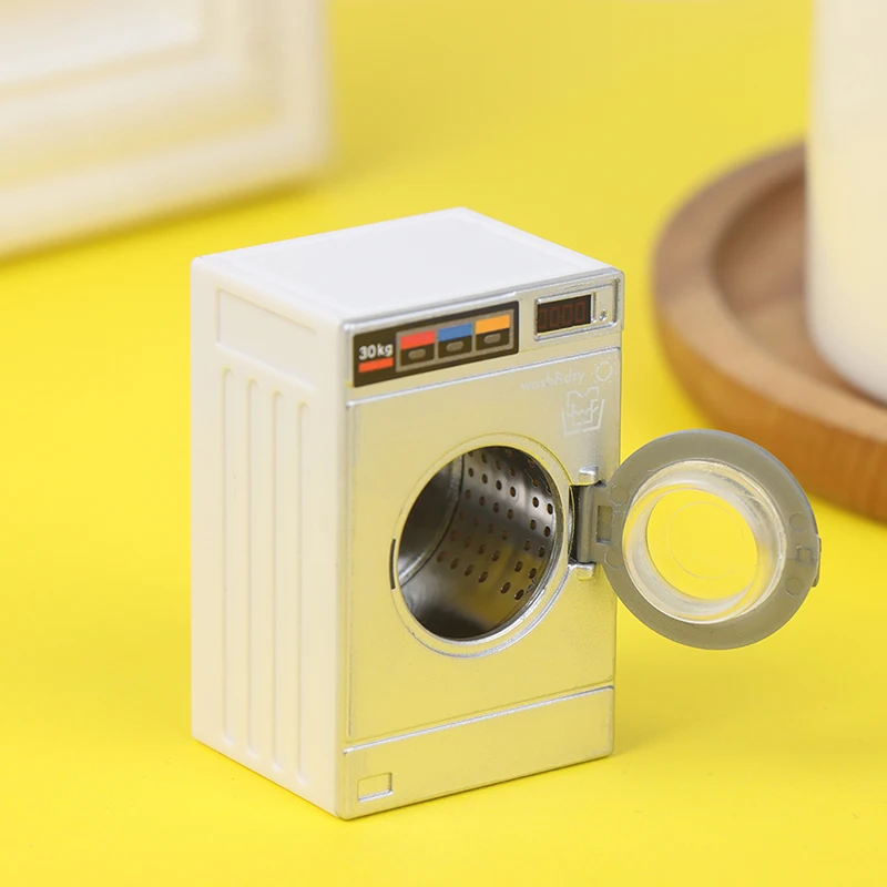 1:12 Dollhouse Miniature Washing Machine Home Appliance Laundry Model ...