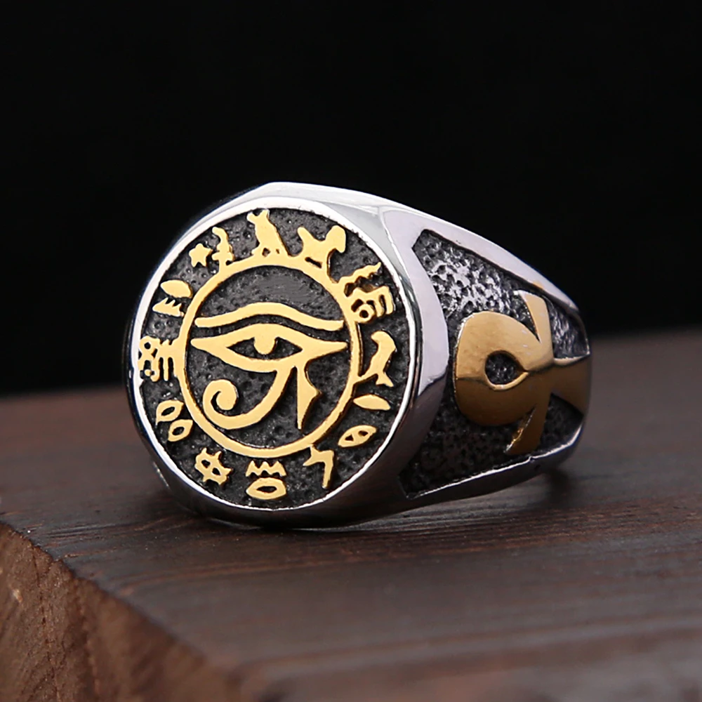Fashion-Vintage-Egyptian-Eye-of-Horus-Ring-for-Men-Women-Punk-Stainless ...