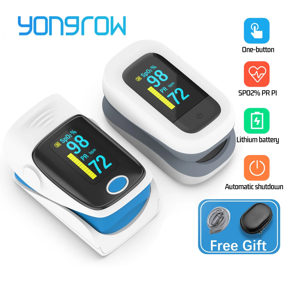 Yongrow Medical Finger Pulse Oximeter Blood Oxygen Saturation Meter ...