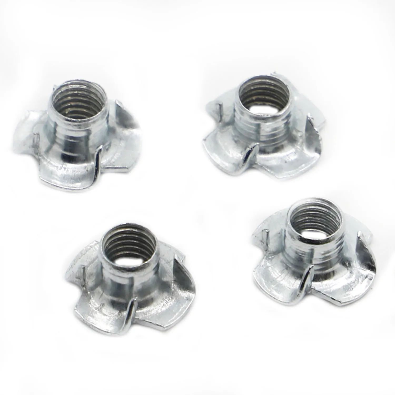 Zinc-Plated-4-Pronged-Tee-Nut-M4-M5-M6-M8-M10-Four-Claws-Nut-Speaker ...