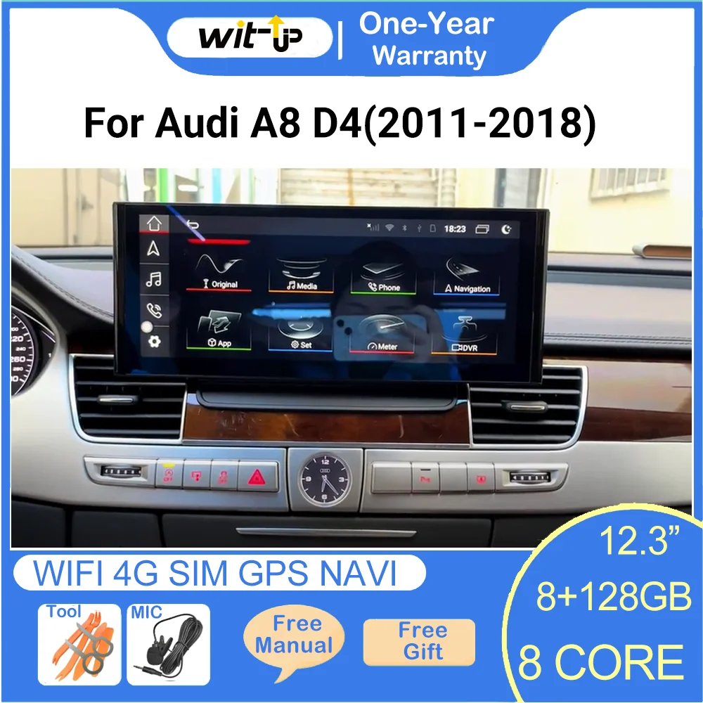 Wit-Up-for-Audi-A8-S8-D4-2011-2018-Wireless-CarPlay-12-3-Blu-ray ...