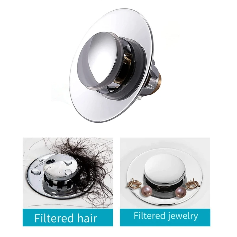 For Any 28Cm To 38Cm Wide Tub Drain Stainless Steel Sink Cover, -Up ...