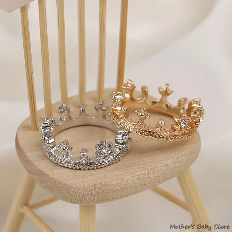 1pc 1:12 Dollhouse Miniature Mini Metal Crown Princess Headwear Model ...
