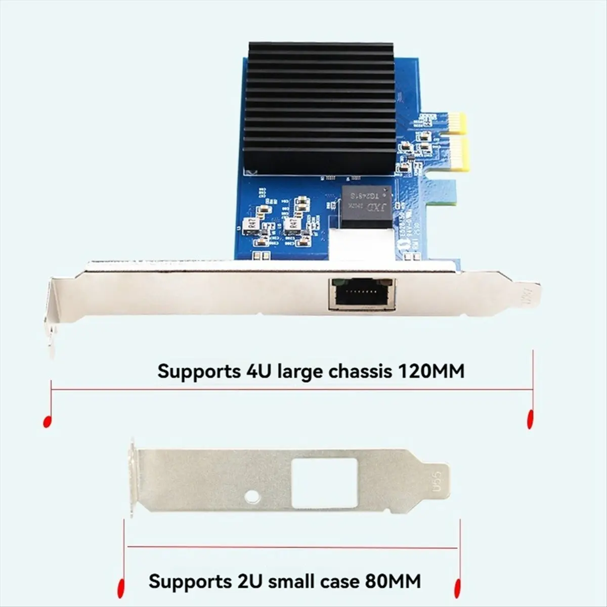 [ABPO] 10Gb PCIe NIC Network Card Single RJ45 Port RTL8127 Chip PCI ...