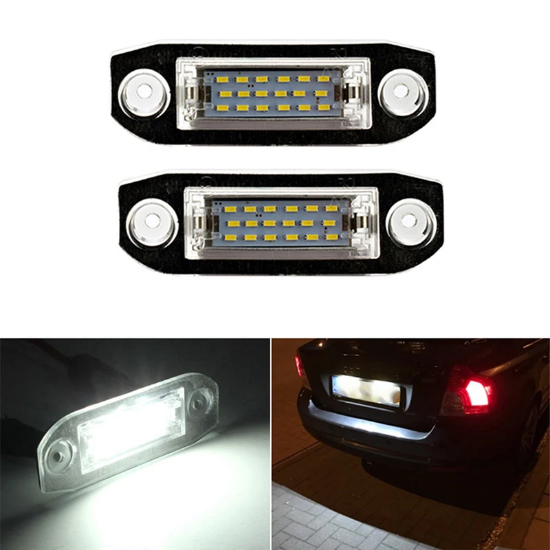 1Pcs-LED-car-license-plate-light-12V-white-light-for-Volvo-S40-S60-S80 ...