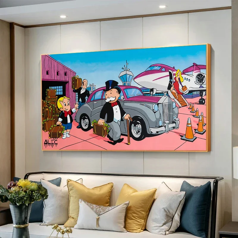 Graffiti Art Alec Monopoly, pinturas en lienzo, póster de dibujos ...