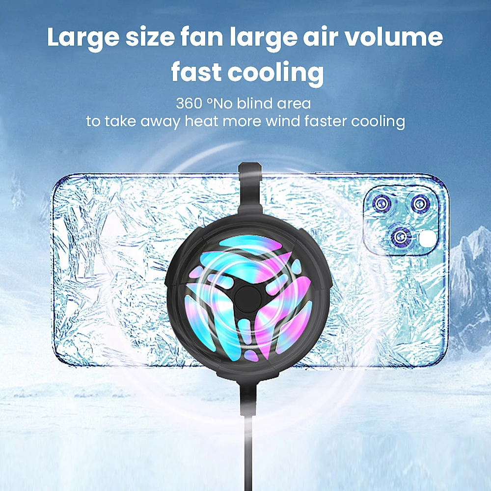 New-Mobile-Phone-Radiator-Back-Clip-Cooling-Fan-Gaming-Mobile-Phone ...
