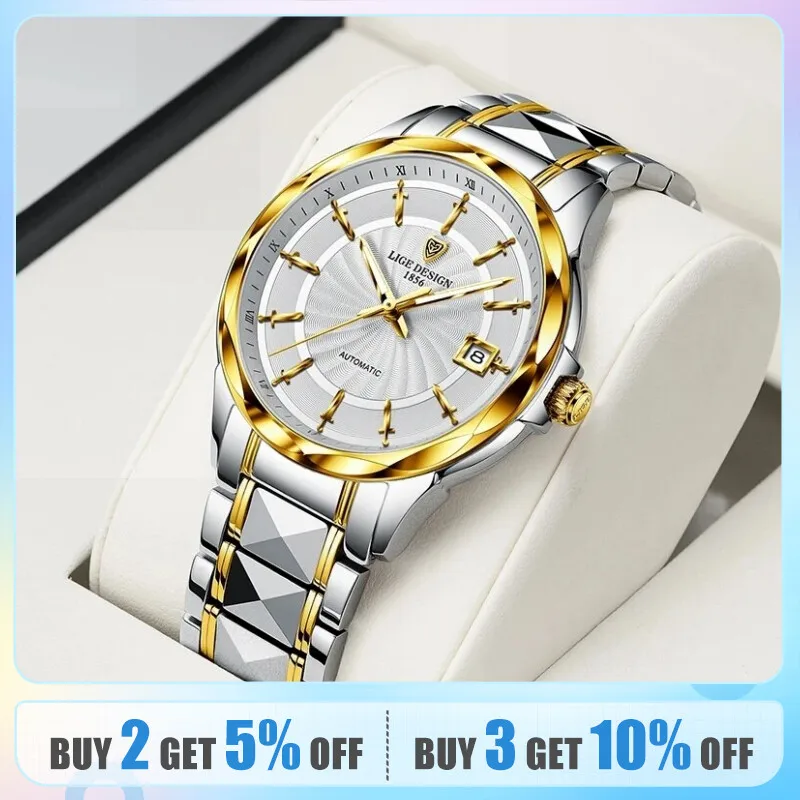 LIGE-New-Sapphire-Glass-Automatic-Mechanical-Watch-Luxury-Tungsten ...