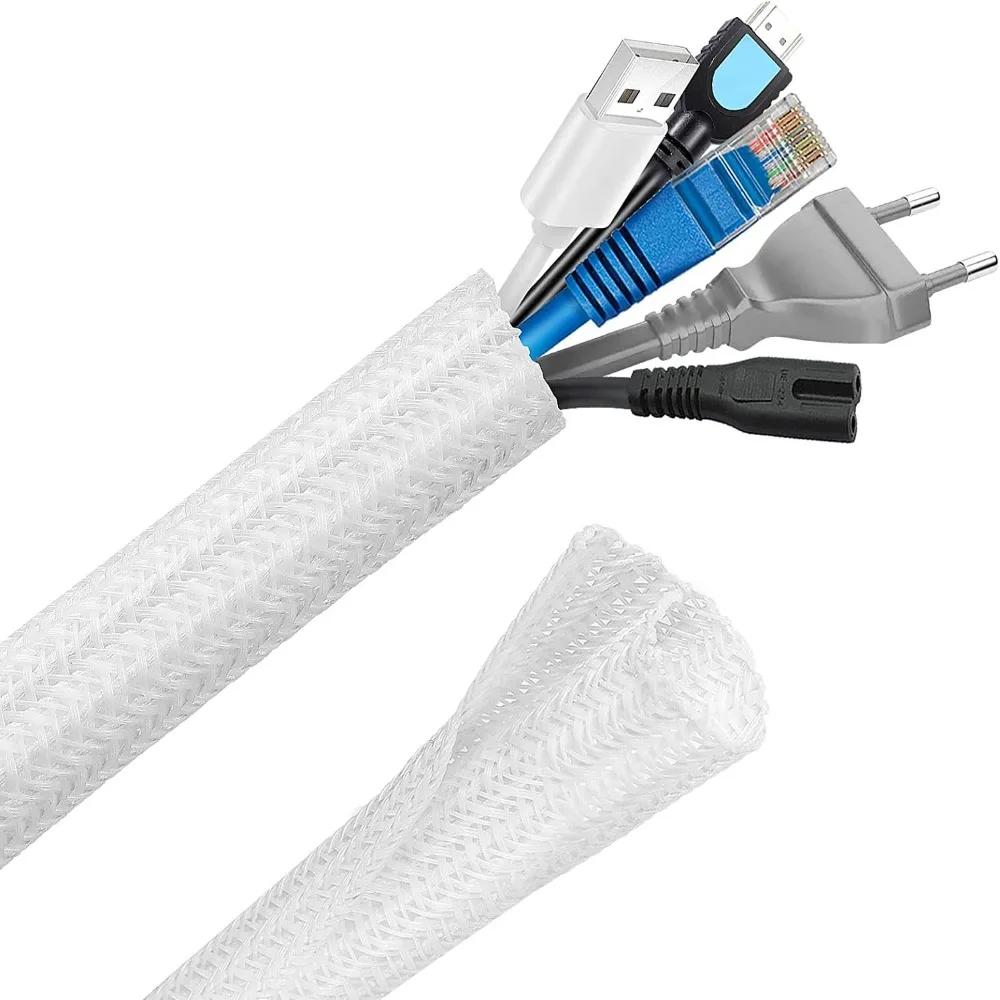 PET Cable Tidy Sleeve Self Closing Cuttable Size Cable Organiser ...