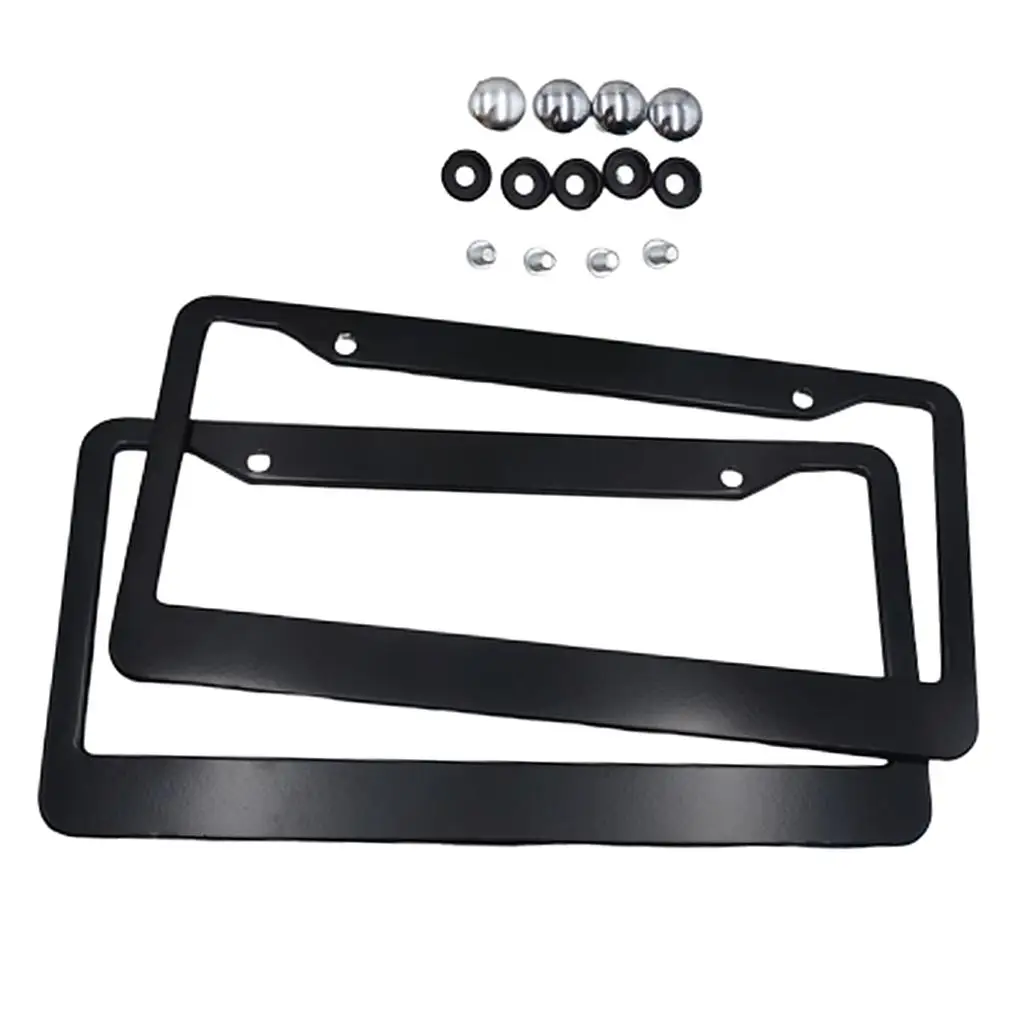 2x-Aluminum-Universal-Auto-Truck-License-Plate-Frame-Tag-Protector ...