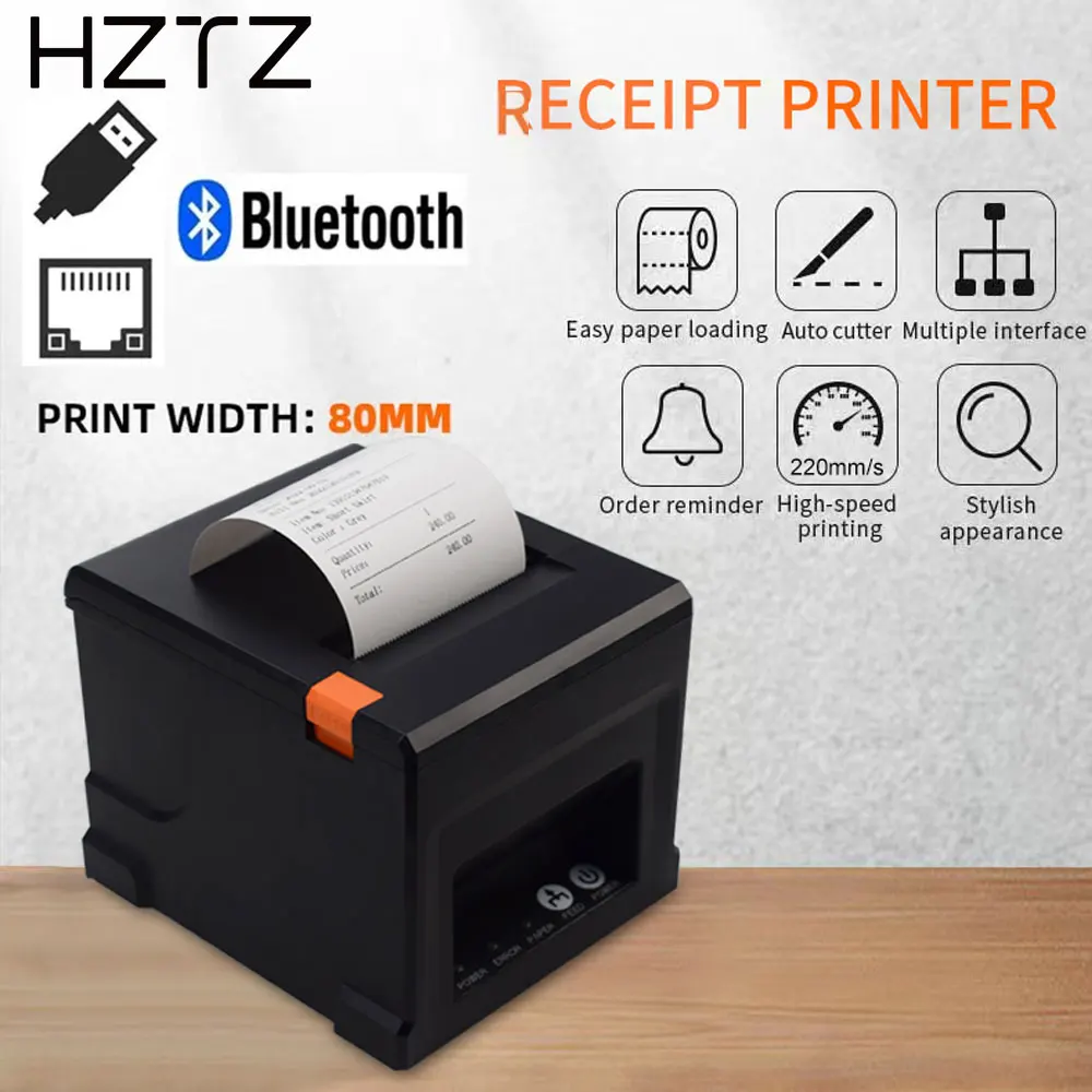 HZTZ-80mm-Thermal-Receipt-Printer-HZ-8360-Automatic-Cutter-Restaurant ...