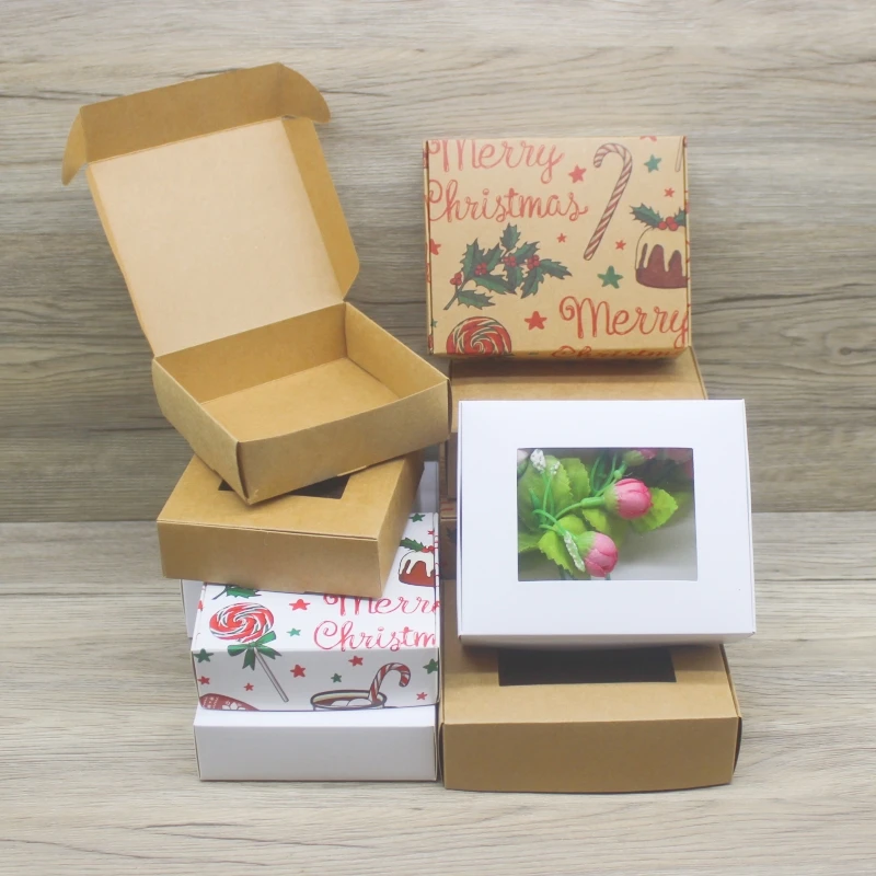 10pcs-more-size-gifts-box-with-window-Marbling-pattern-paper-christmas ...