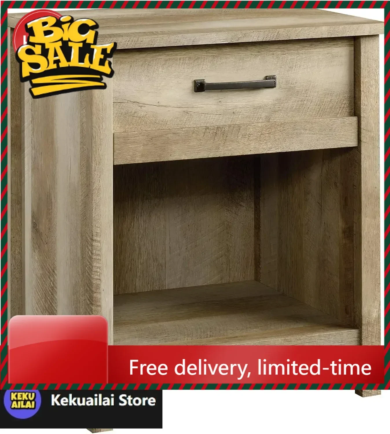 Time-limitedSauder Cannery Bridge Night Stand, Lintel Oak finish ...