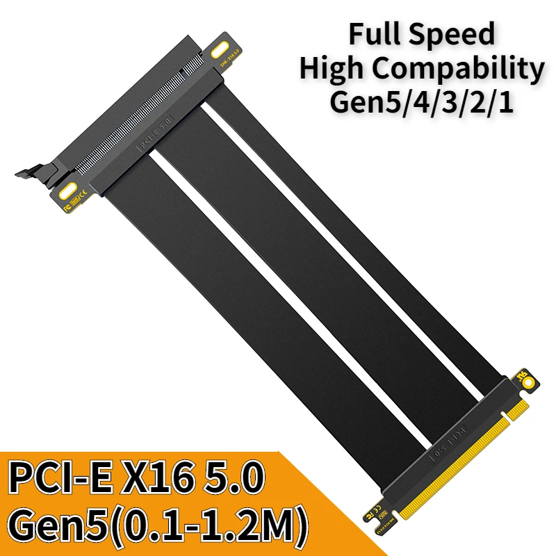 Hot PCIe 5.0 Universal Riser Cable 90/180 Degree GPU Mount PCI Express ...
