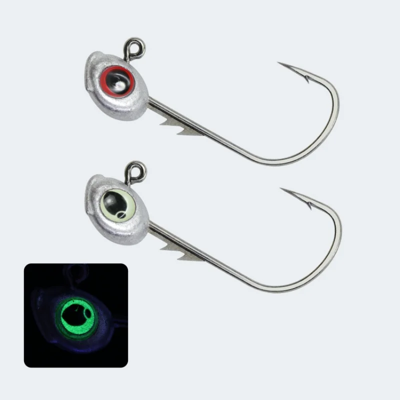 Fishing Jig Head Hook 3 Times Strong Sharp Strengthen Fishhook Double ...